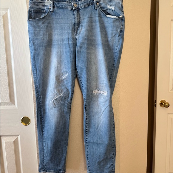 Ava & Viv | Jeans | Ava Viv Blue Boyfriend Jeans With Distressed ...